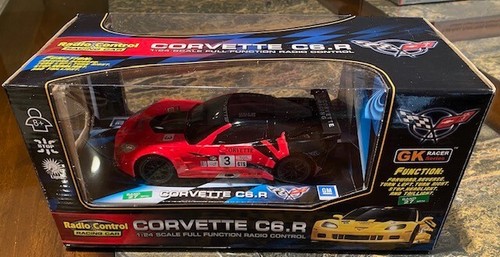 Corvette C6 R 1:24 scale Red/Black RC Full Function GK Racer Sealed NIB ...