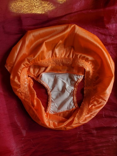 Vtg Sheer Panties Shiny Silky Lace Nylon Gusset Sz 8XL Sissy Sexy ...