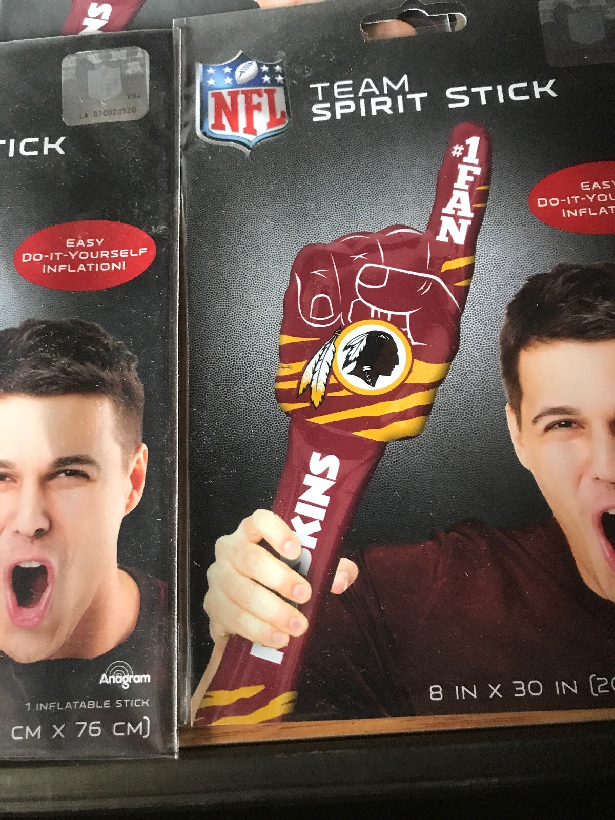 Lot Of 5 Washington Redskins NFL Spirit Stick 8”x30” Inflatable ...