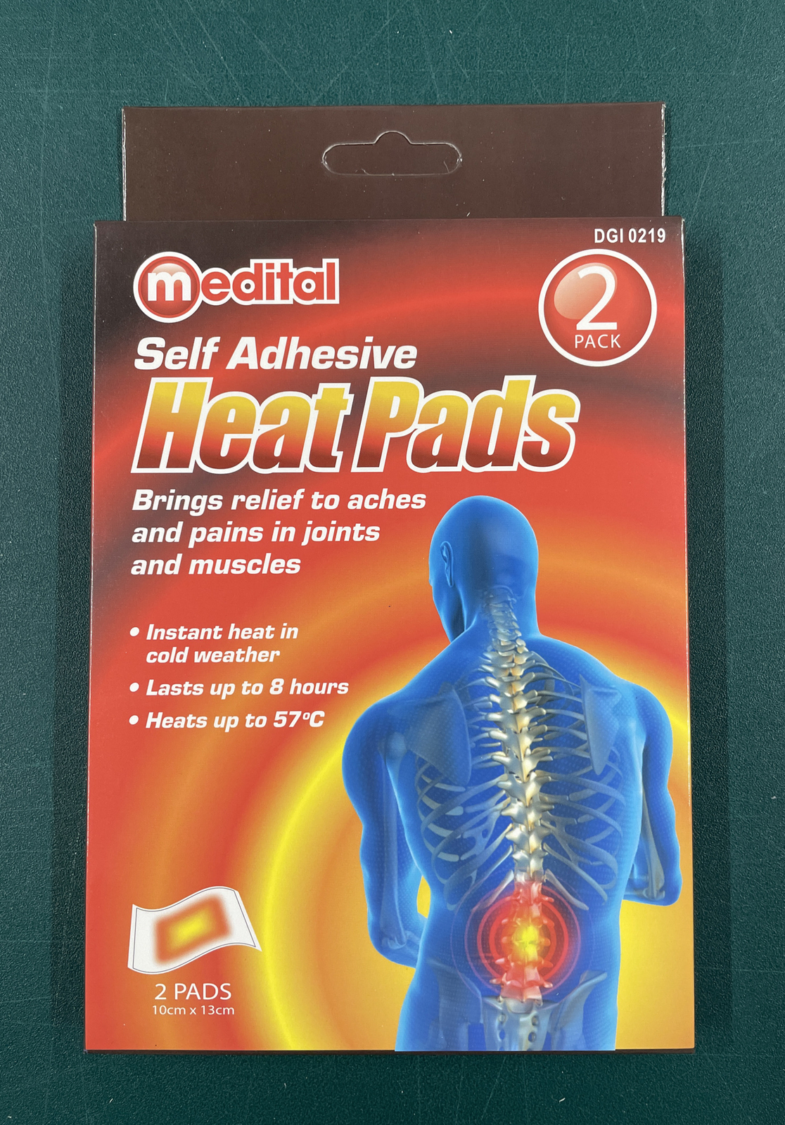 Pain Relief Heat Pads Self Adhesive for Joints Muscles Strains Sprains ...