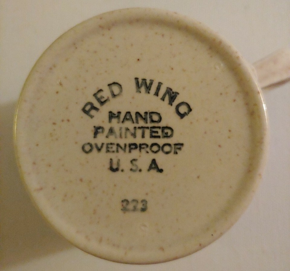 Red Wing Turtle Dove Pattern Cups Lot Of 4 | eBay