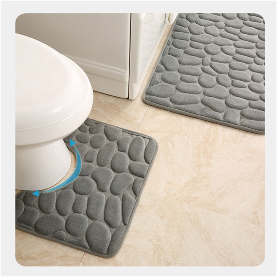 2 Teilig Badteppich Badvorleger Set Badvorleger Teppiche Badematte ...