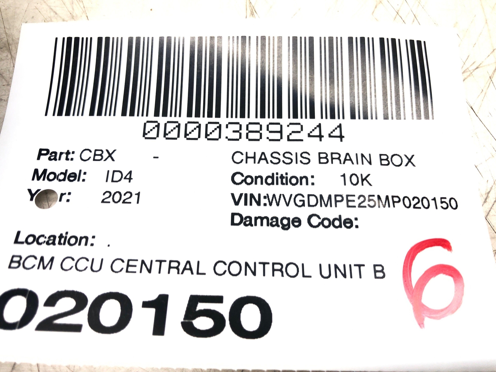 2021 2022 VOLKSWAGEN ID4 BCM CCU CENTRAL CONTROL UNIT BODY CONTROL ...