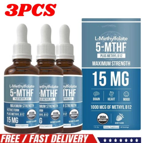 3X L Methyl Folate=15mgPlus Methyl B12 Cofactor–Organic,BerryFlavor ...