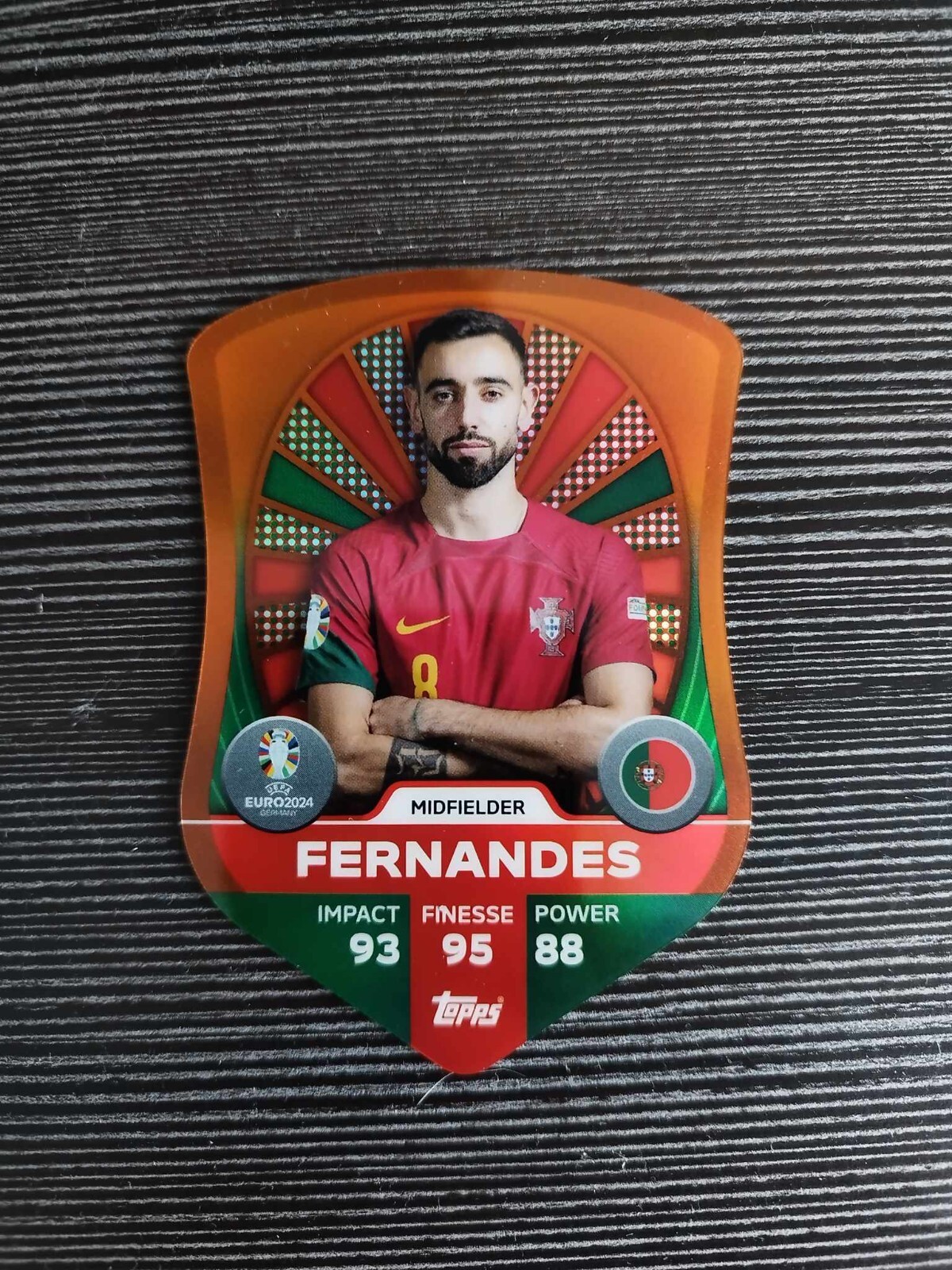 Topps Match Attax UEFA Euro 2024 Bruno Fernandes Chrome Shield Limited ...