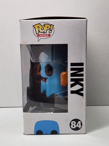 Funko Pop! Games Pac-Man 84 Inky Blue Ghost Vinyl Figure ~ DAMAGED ...