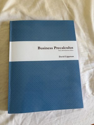 Business Precalculus By David Lippman | eBay