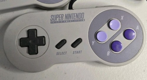 Official Super Nintendo SNES Controller Lot of 2 OEM SNS-005 TESTED ...