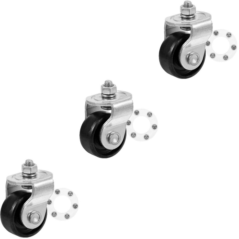 3 Count Heavy Duty Jack Castor Wheels Caster Trailer Replacement Parts ...