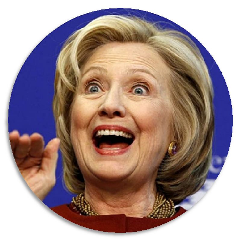 Hillary Clinton Funny Face - 3 Pack Circle Stickers 3 Inch | eBay