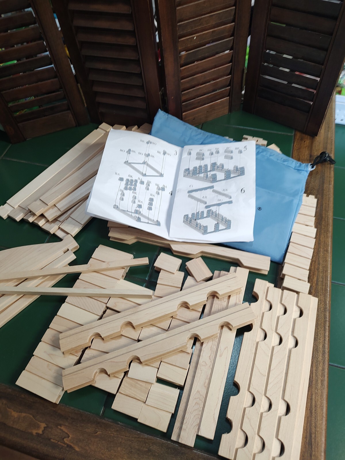 Stack And Stick Solid Wood Educational Toys, Train Station | eBay