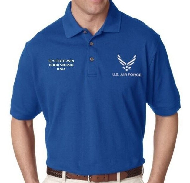 GHEDI AIR BASE* ITALY*POLO &SWEATSHIRT EMBROIDERED.OFFICIALLY LICENSED ...