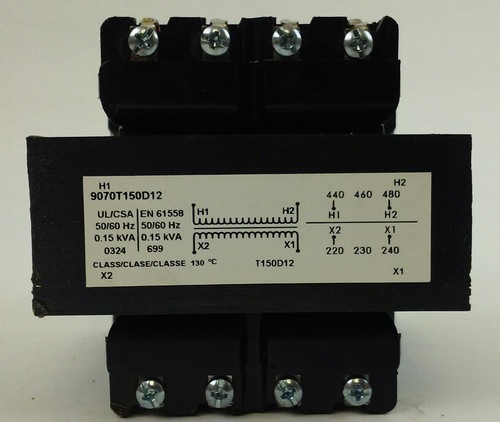 Square D 9070T150D12 Industrial Control Transformer 0.15kVA PRIM.VAC ...