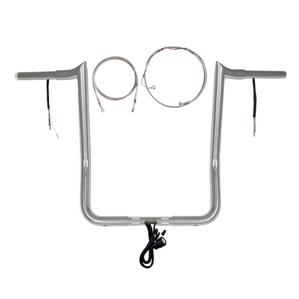 1 1/4" Chrome 16" Prewired Yaffe Bar Kit 2016-2023 Harley Ultra Classic ...