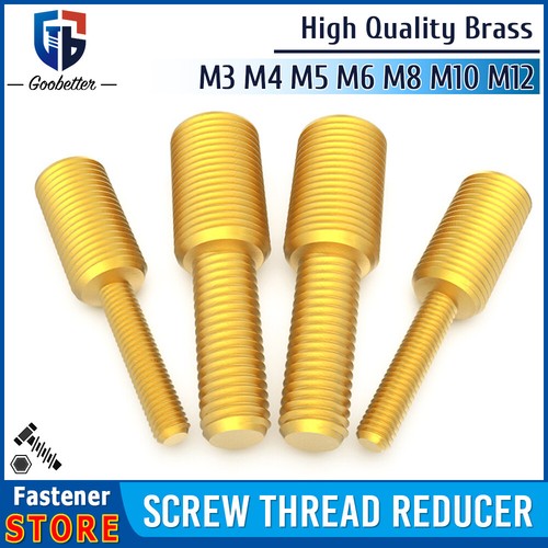 Brass Double End Male Thread Bolt Screw Reducer Fitting Adapter M3 M4 ...