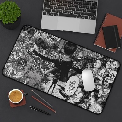 Attack On Titan Eren Yeager Anime Desk Mat, Anime Mouse Pad, Manga ...