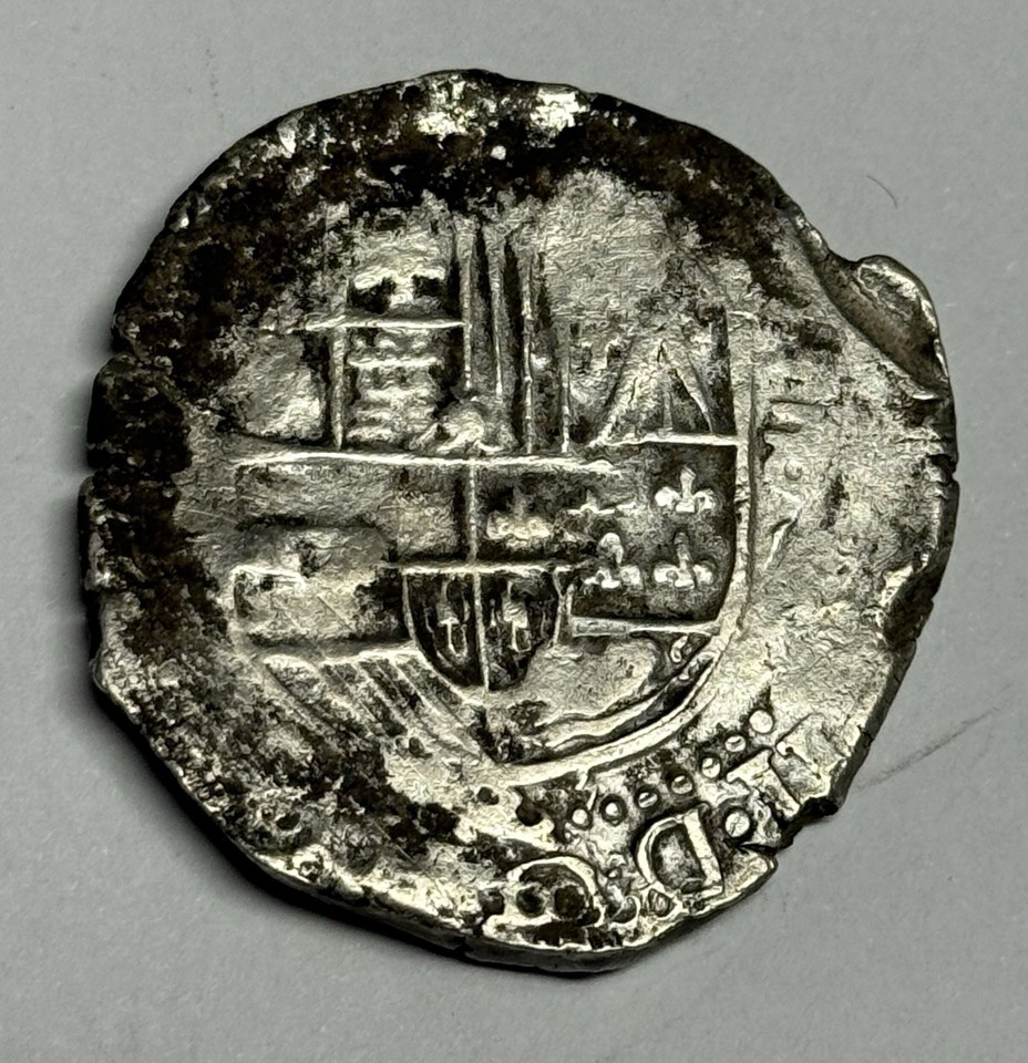 1620’s Spanish Shield Silver Cob 8 Reales Likely Potosi coin Spain ...