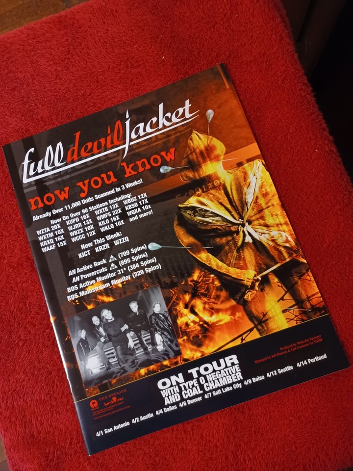 FULL DEVIL JACKET - 2000 US Full-Page Color Ad 'Now You Know' Single Release | eBay