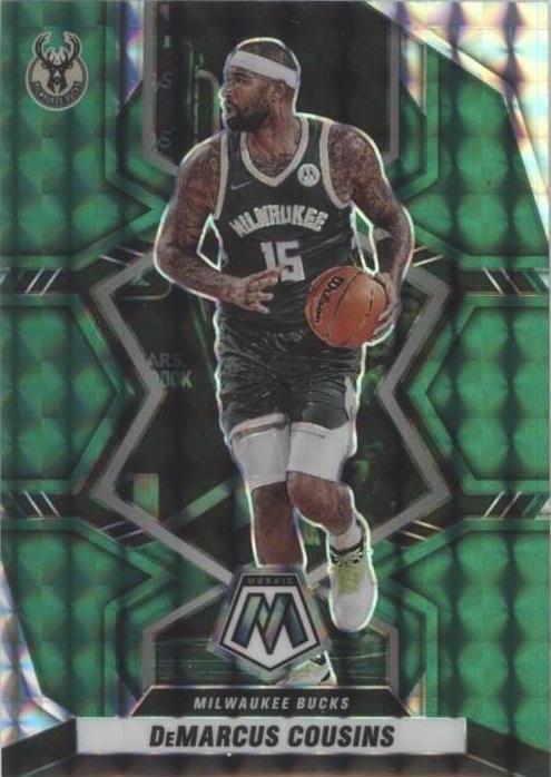 2021-22 Panini Mosaic - DeMarcus Cousins #65 Green Mosaic Prizm for ...