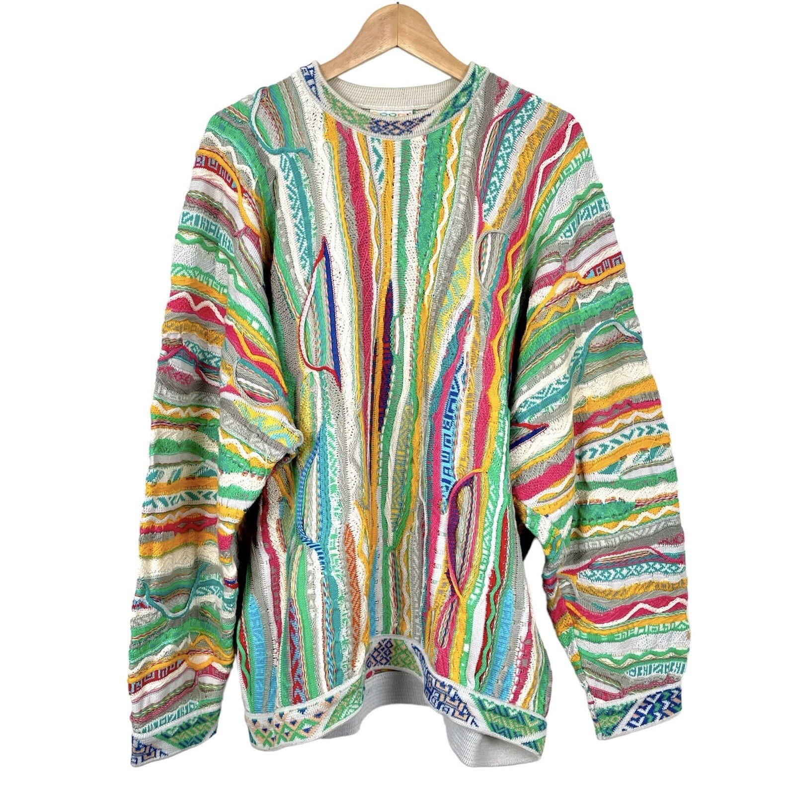 Coogi Australian 90’s Vintage Abstract 3D Colorful Co… - Gem