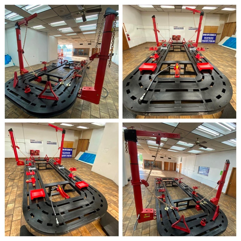 FREE SHIPPING NEW 18 FEET 2 TOWERS AUTO BODY SHOP FRAME MACHINE ...