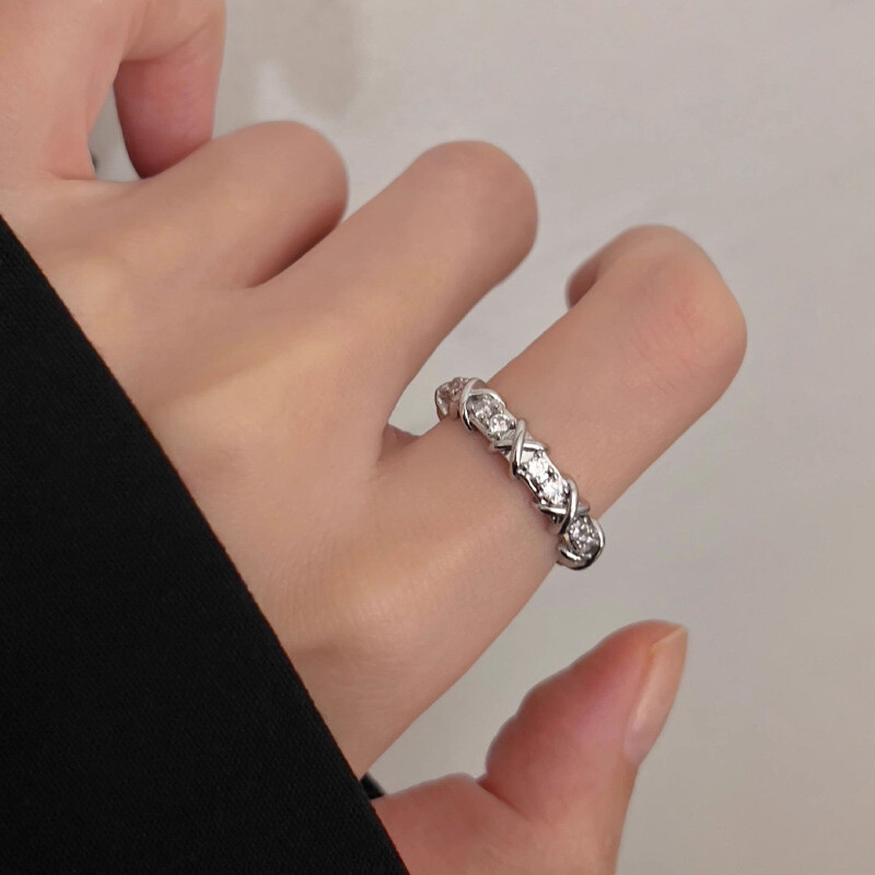 Vintage Irregular Open Rings Opal Crystal Finger Rings For Women Girls ...