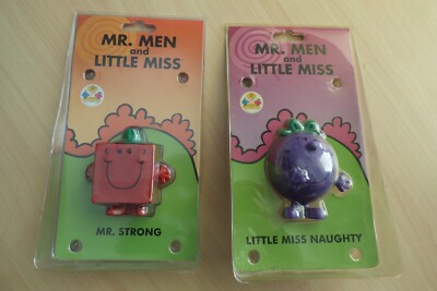 MR MEN & LITTLE MISS MR STRONG & LITTLE MISS NAUGHTY MIB FIGURES (2 ...