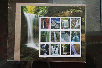 US 5800 WATERFALL STAMPS, SHEET OF 12, MNH, IN ORIGINAL WRAPPER, VALUE ...