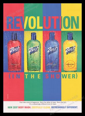 Zest 2000s Print Advertisement Ad 2000 Body Wash Colorful | eBay