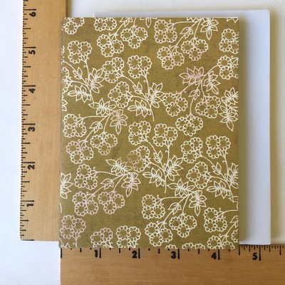 A2 Dk Gold Printed Cards, White Inside & White Envelopes (10) 4.25” x 5 ...