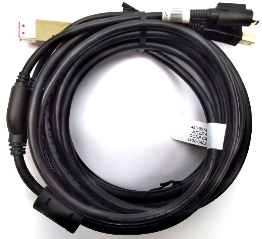 NCR 497-0514637 Rev B Register Power & Data Cable 1432-C402-0040 for ...