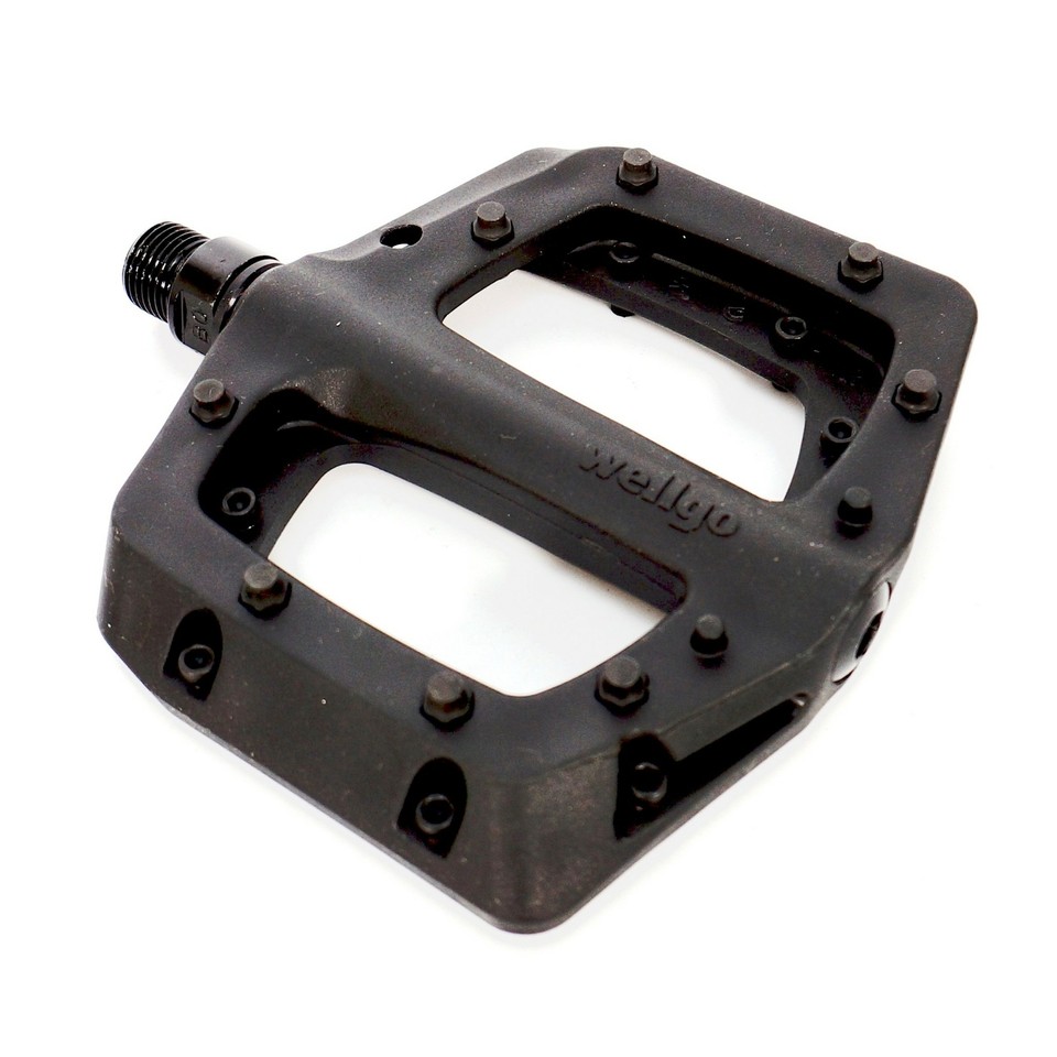 Wellgo Nylon Composite Flat Platform Pedals 9/16" 16-Pin Sealed MTB BMX ...