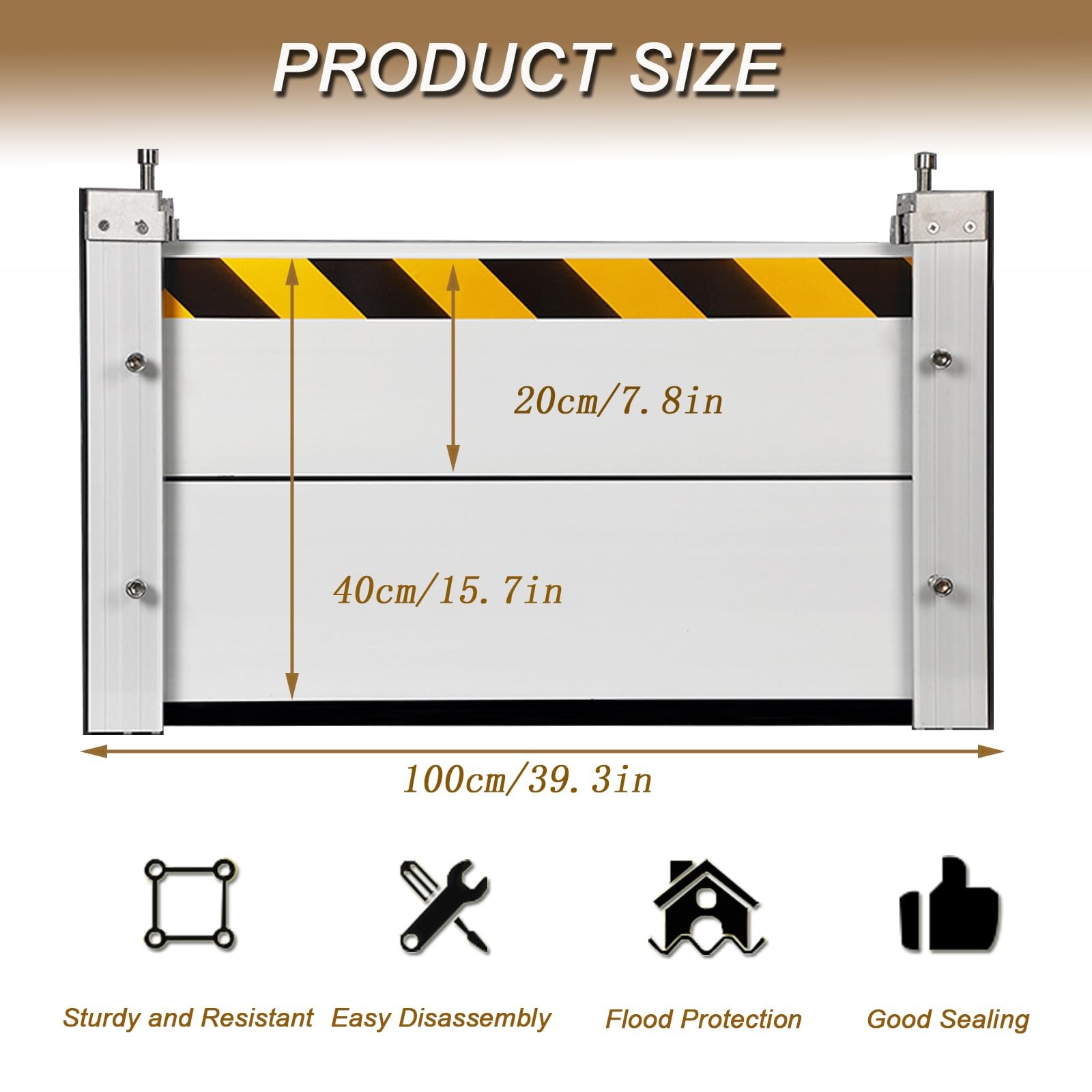 Flood Protection Baffle,aluminum Reusable Flood Barrier Shield,heavy ...
