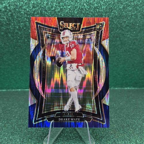 2024 Panini Select Drake Maye - Red White And Blue Shock Prizm ...