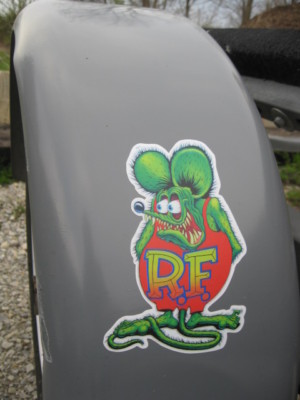 NEW RAT FINK VINYL STICKER DECAL ED ROTH ROD 4X6" Ford Model A Coupe ...