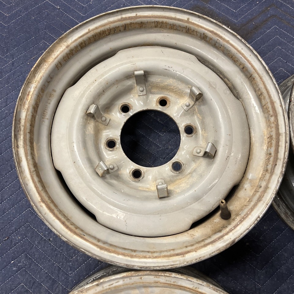 Set Of 4 OEM 15" Steel w/clips Land Cruiser FJ40 FJ45 Toyota 1969-84 ...