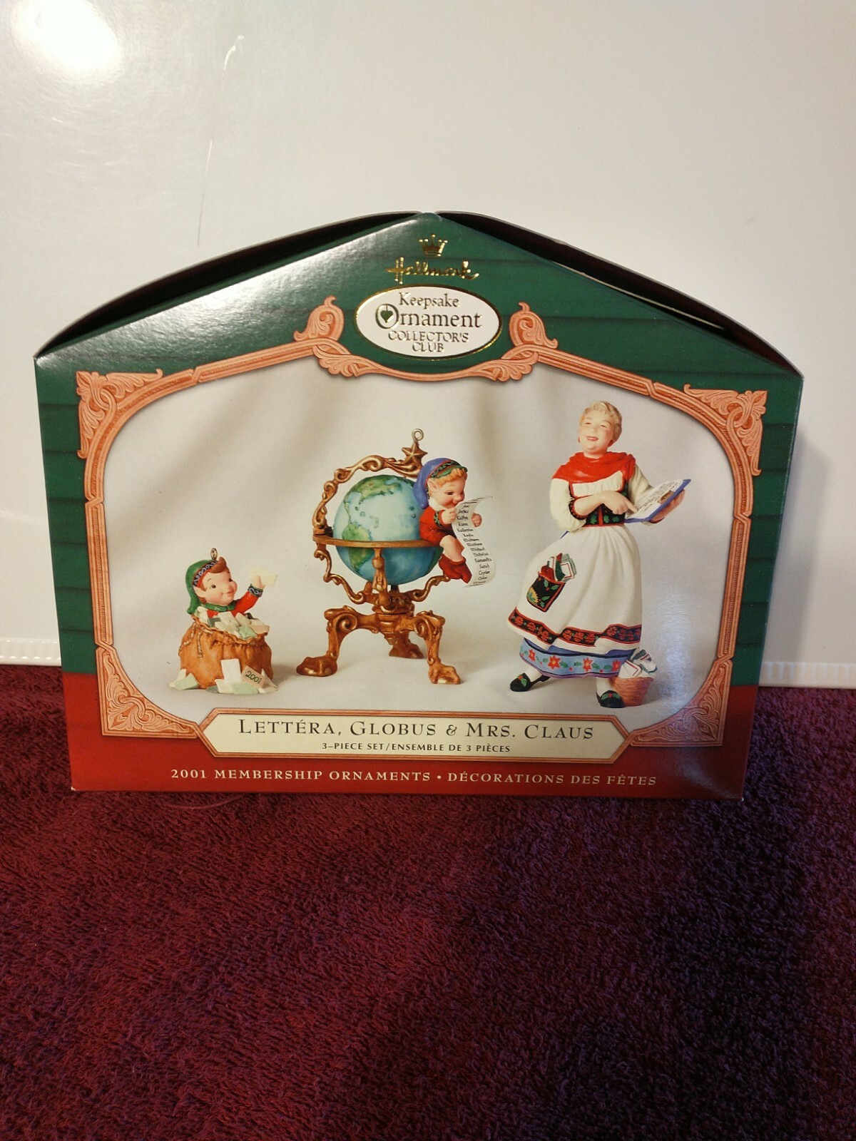 2001 Membership Club Hallmark Keepsake Ornament 3-piece Set Mrs. Clause ...