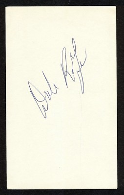 Dale Rolfe Signed Index Card NY RANGERS Defenceman KINGS/RED WINGS ...