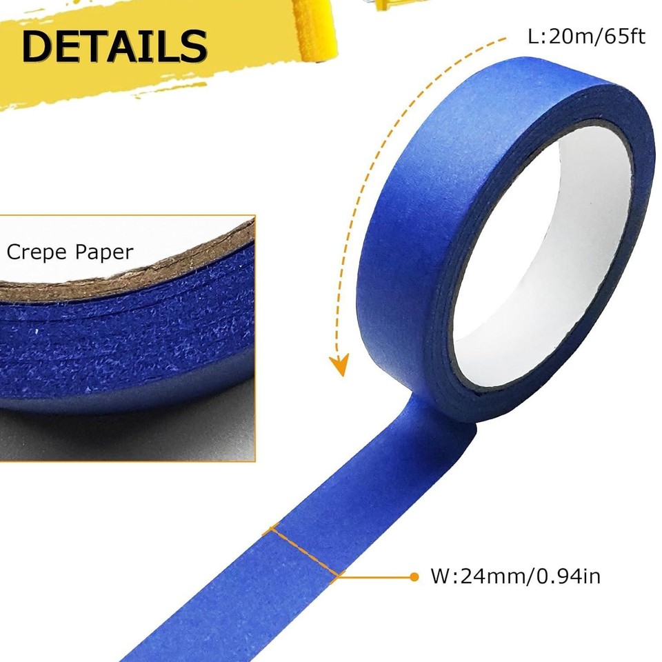 Automotive Masking Tape Blue Refinish Masking Tape Auto Body Paint Tape ...