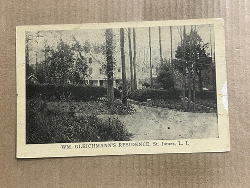 Postcard St. James Long Island NY New York WM Gleichmann Residence Home ...