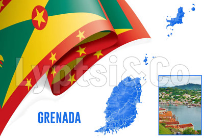 New Postcard - Grenada map | eBay