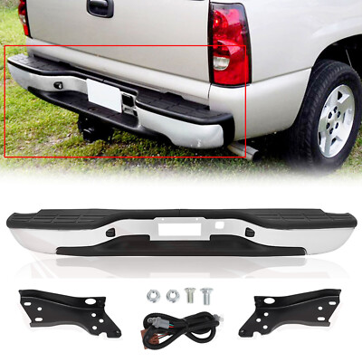 Complete Chrome Steel Rear Bumper For 1999-2006 Chevy Silverado GMC ...
