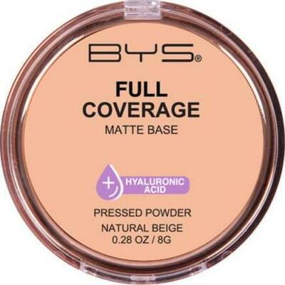 BYS Full Coverage Pressed Powder - Natural Beige Foundation Compact AU ...
