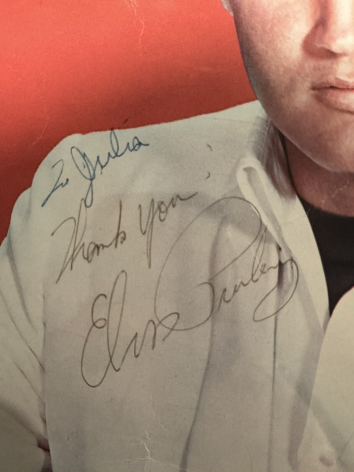 Elvis Presley SIGNED Large Photo Spinout Autograph Frame d PSA/DNA ...
