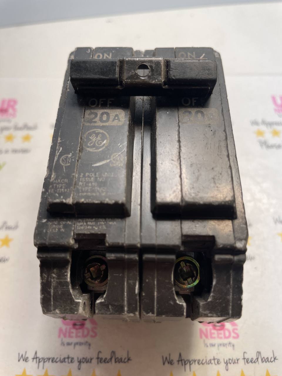 GE THQL1120 1 Pole 20 Amp 120/240VAC Plug In Type THQL Circuit Breaker ...
