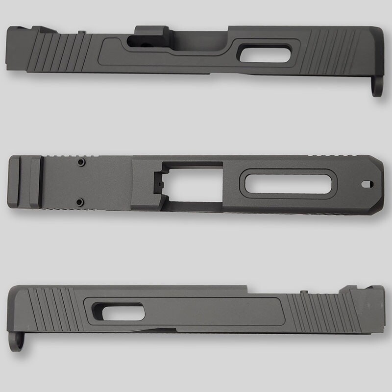 G19 SLIDE GEN 1-3, SNIPER GREY CERAKOTE, RMR CUT, SIDE CUTS, SERRATION ...