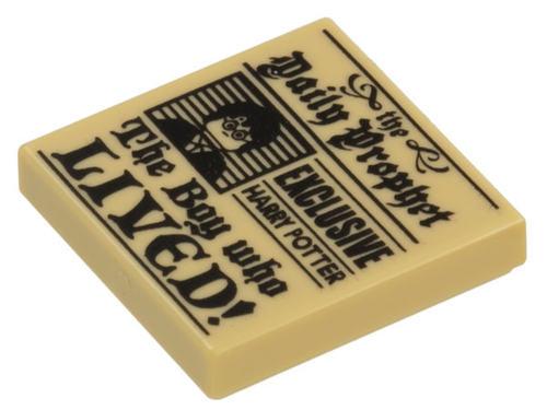NEW LEGO - Tiles - Decorated - 2x2 Newspaper 'the Daily Prophet' x1 ...