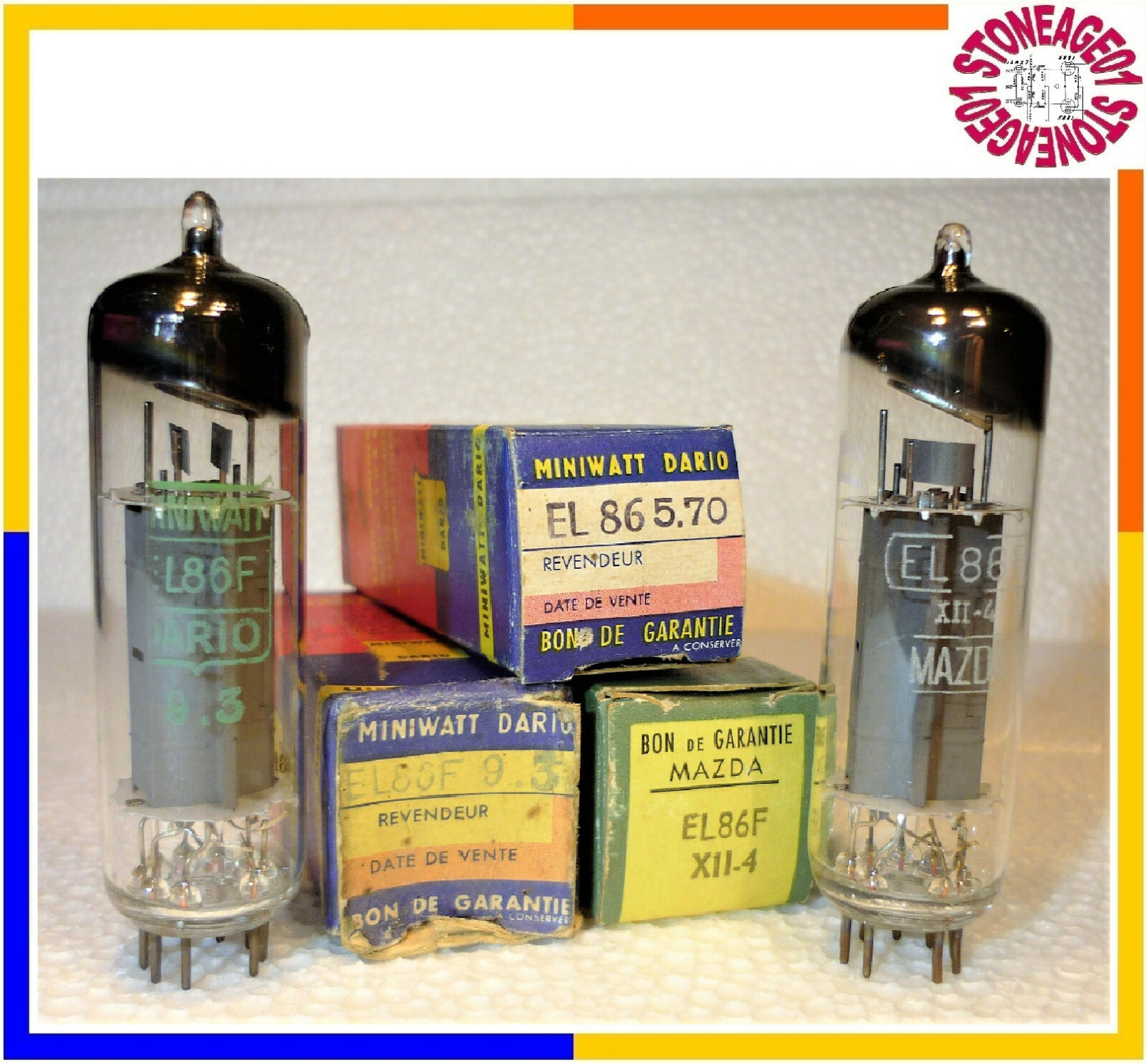 1 x EL86 / EL86F tube, Philips, Mazda, Miniwatt, Siemens, NOS, NIB, 1 ...