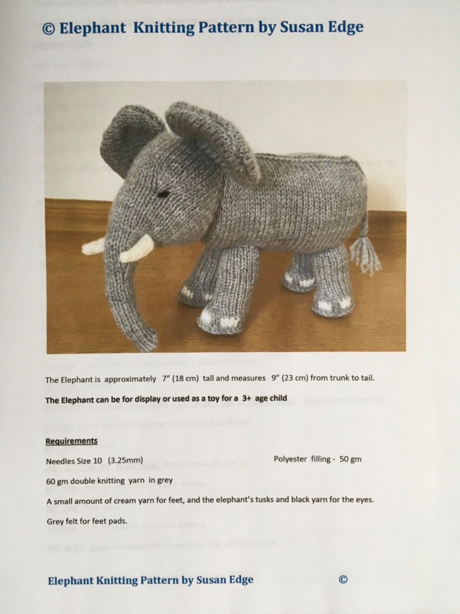 Knit Elephant Pattern