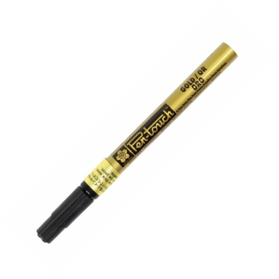 41101 Sakura Pen-Touch Paint Marker, Extra Fine 0.7mm, Metallic Gold ...